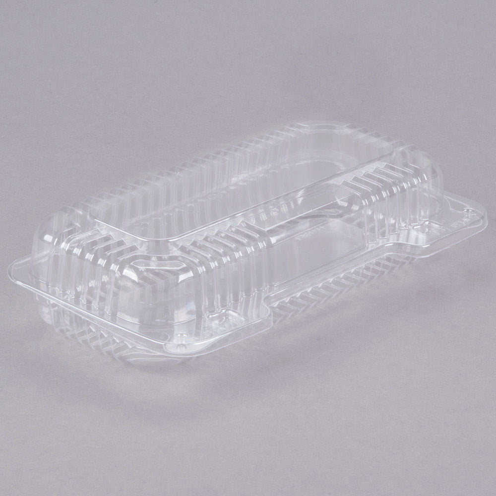 Clear Hinged Plastic Small Oblong Container - Savvy Supply