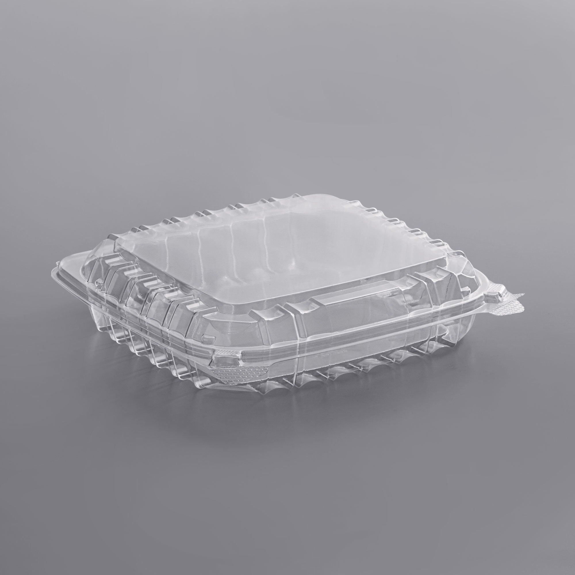 Hinged Lid Shallow Plastic Container - Savvy Supply